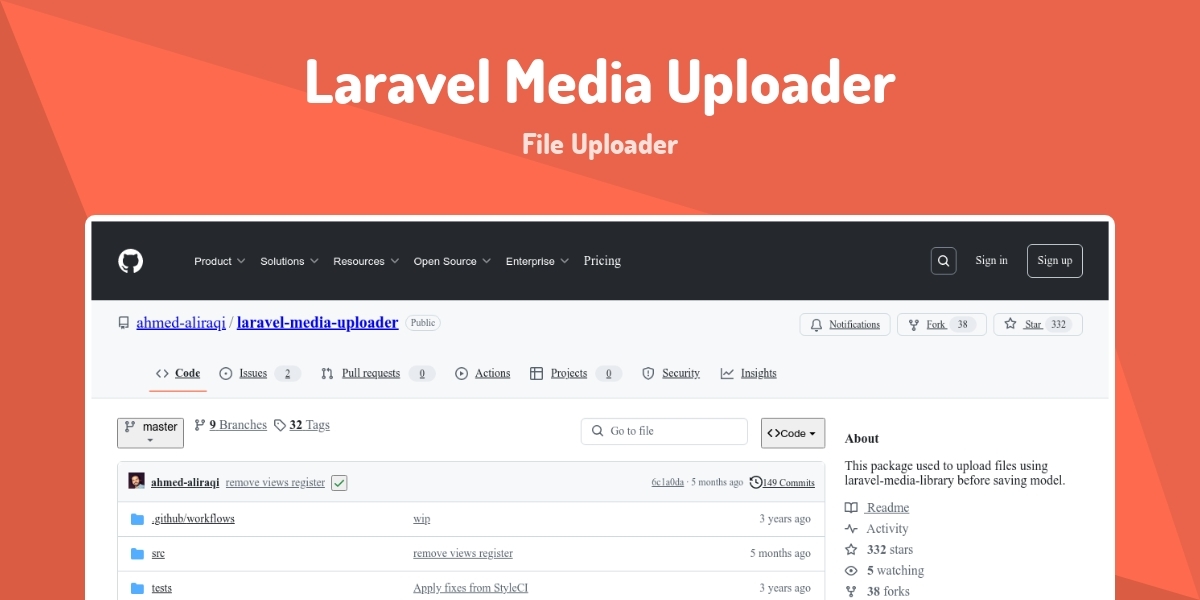 Laravel Media Uploader - File Uploader - Made with Laravel