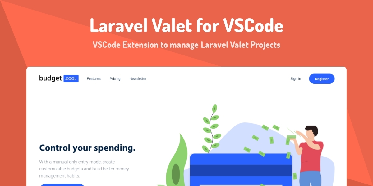 Laravel Valet for VSCode - VSCode Extension to manage Laravel Valet Projects - Made with Laravel