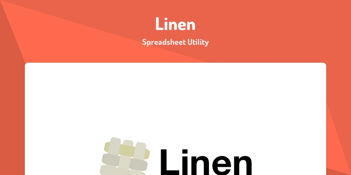 Linen - Spreadsheet Utility - Made with Laravel