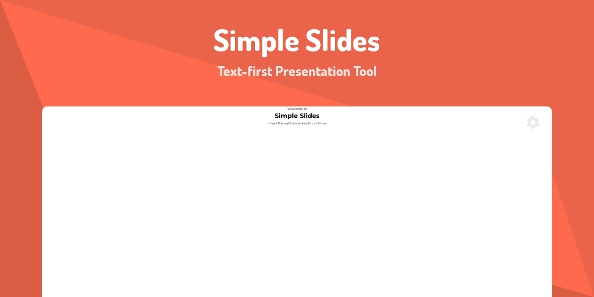 Simple Slides - Text-first Presentation Tool - Made with Laravel