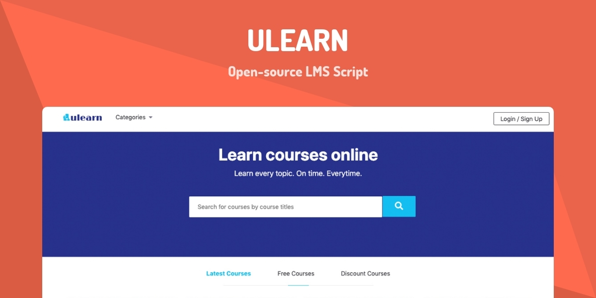 ULEARN - Open-source LMS Script - Made with Laravel