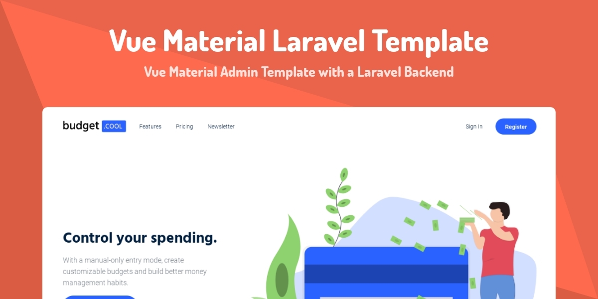 Vue Material Laravel Template - Vue Material Admin Template with a Laravel Backend - Made with ...