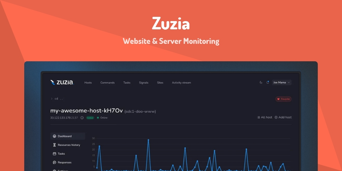 Zuzia - Website & Server Monitoring - Made with Laravel
