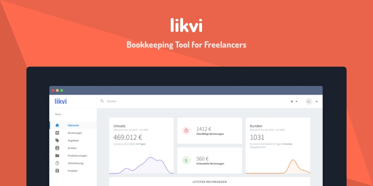 likvi - Bookkeeping Tool for Freelancers - Made with Laravel