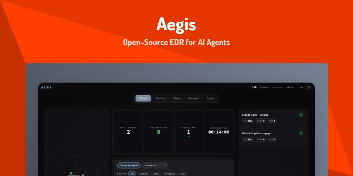 Aegis - Open-Source EDR for AI Agents - Made with Svelte
