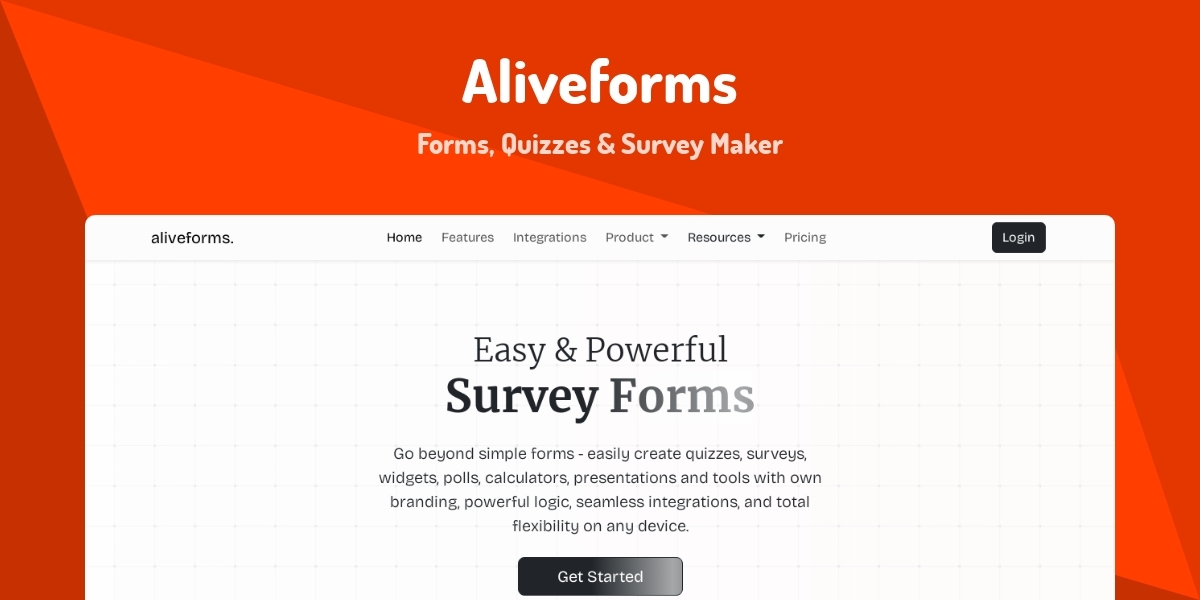 Aliveforms - Forms, Quizzes & Survey Maker - Made with Svelte