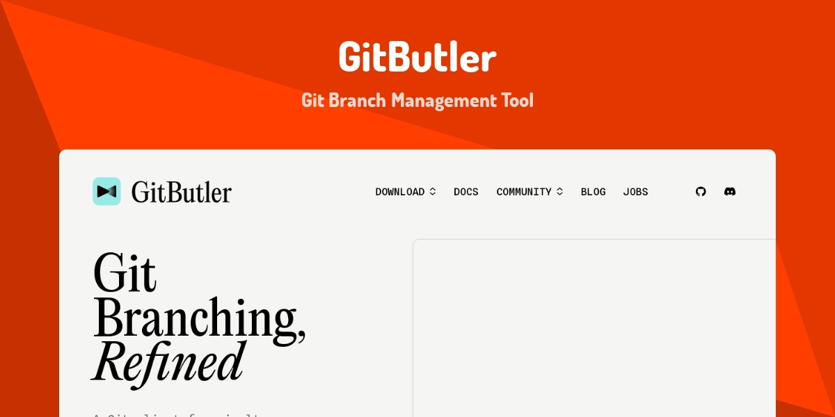 GitButler - Git Branch Management Tool - Made with Svelte