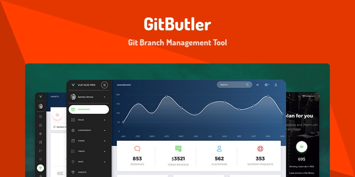 GitButler - Git Branch Management Tool - Made with Svelte