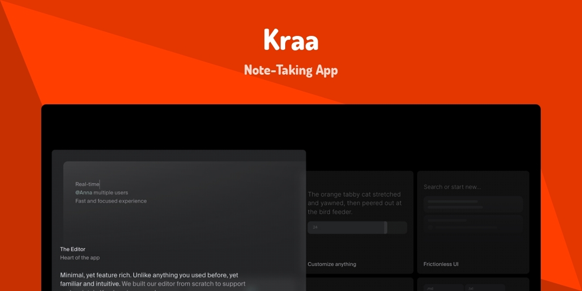 Kraa - Note-Taking App - Made with Svelte