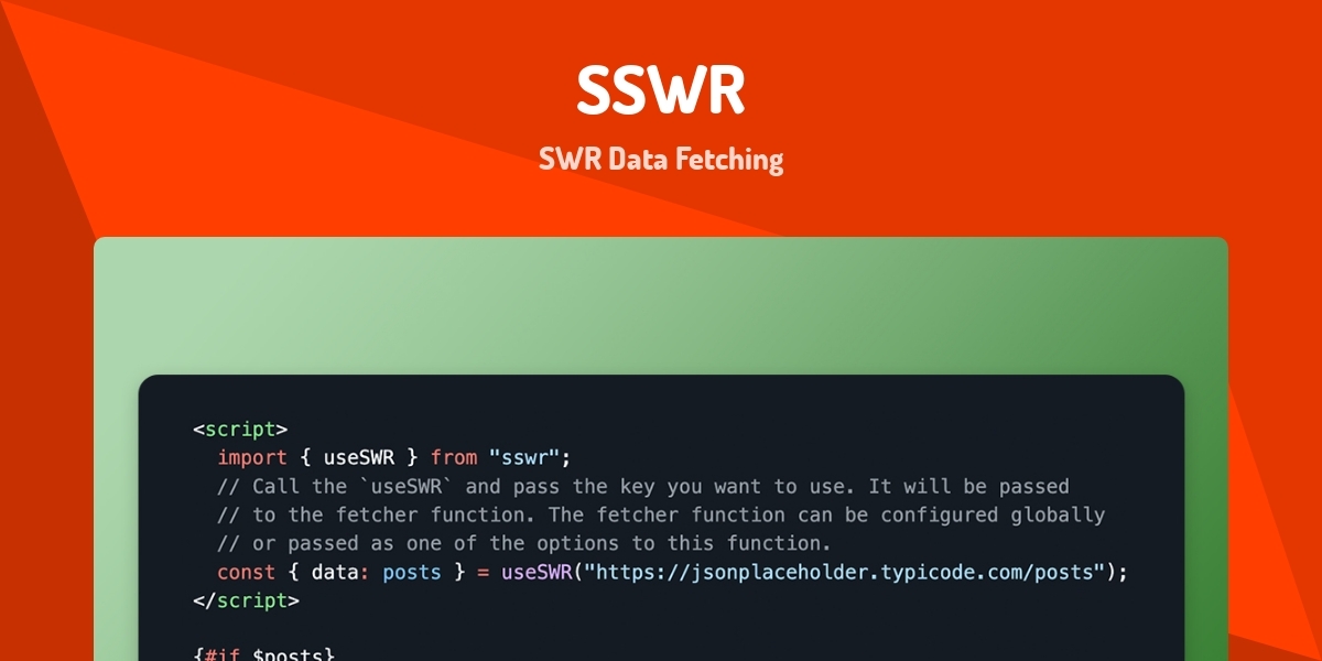 SSWR - SWR Data Fetching - Made with Svelte
