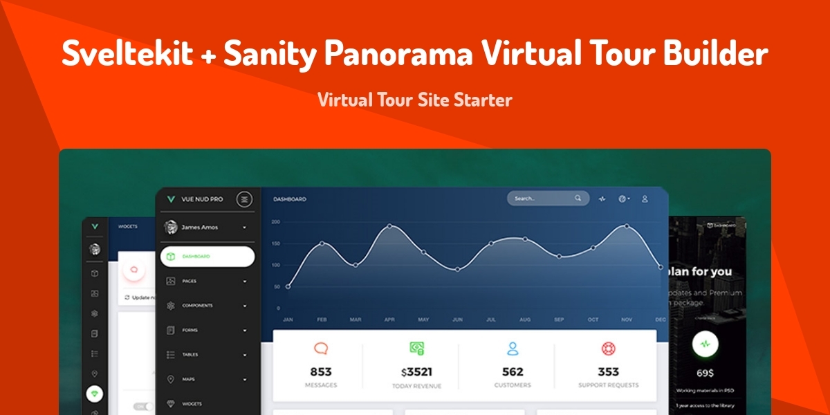 Sveltekit + Sanity Panorama Virtual Tour Builder - Virtual Tour Site Starter - Made with Svelte