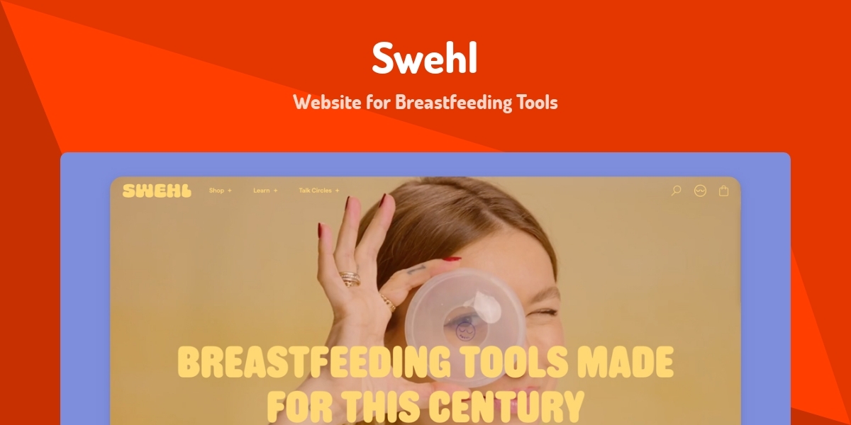 Swehl - Website for Breastfeeding Tools - Made with Svelte