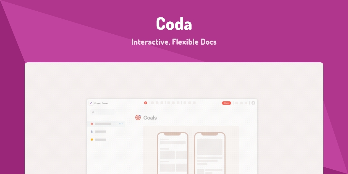 Coda - Interactive, Flexible Docs - Made with no code