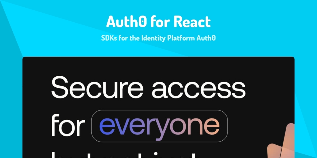 Auth0 For React Sdks For The Identity Platform Auth0 Made With React Js