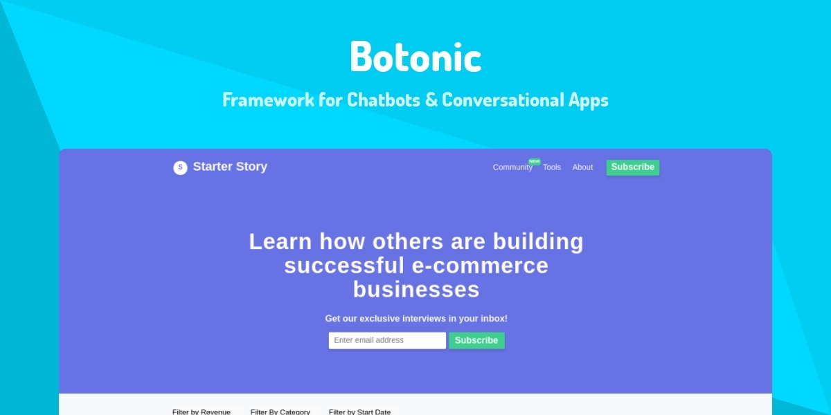 Botonic - Framework for Chatbots & Conversational Apps - Made with React.js