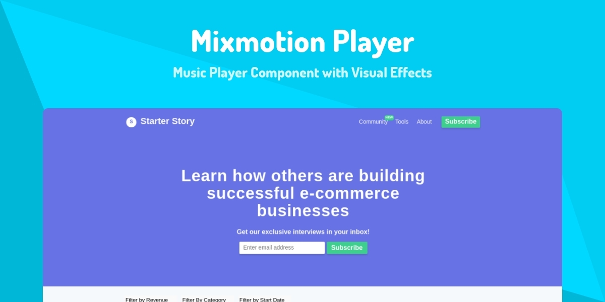 Mixmotion Player - Music Player Component with Visual Effects - Made ...