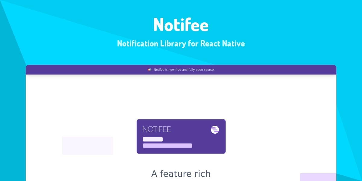 Notifee - Notification Library for React Native - Made with React.js
