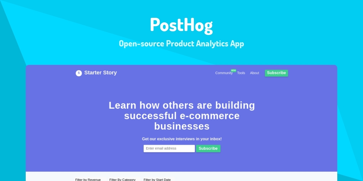 PostHog - Open-source Product Analytics App - Made with React.js