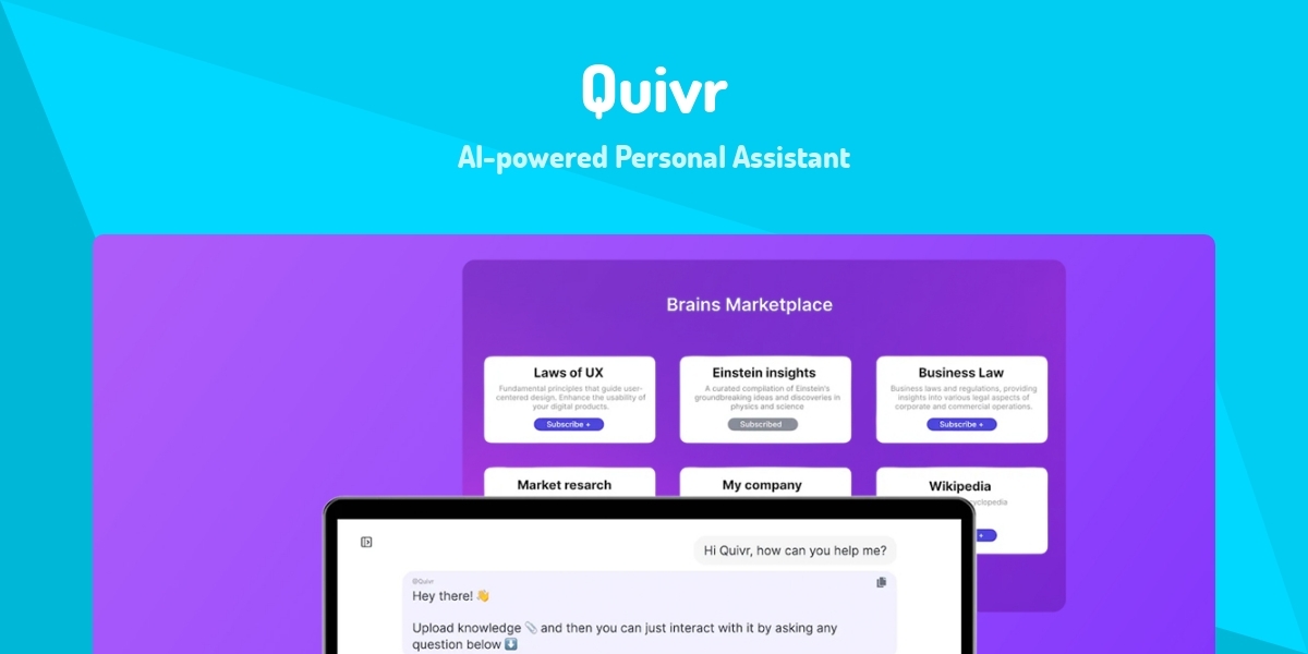 Quivr - AI-powered Personal Assistant - Made with React.js