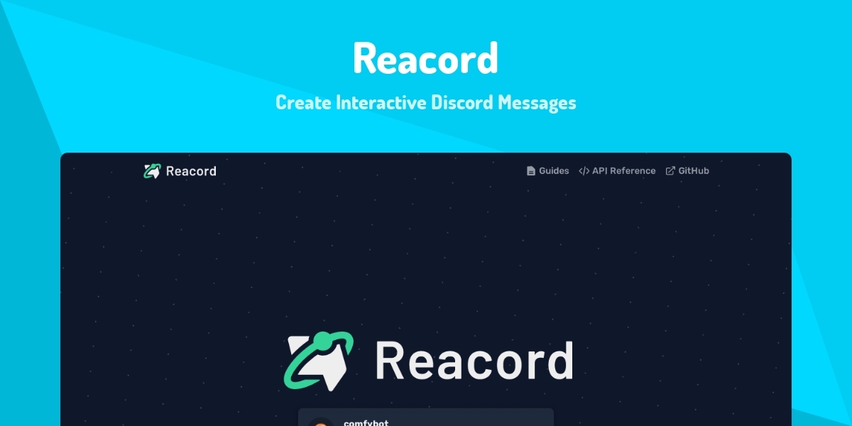 Reacord - Create Interactive Discord Messages - Made with React.js