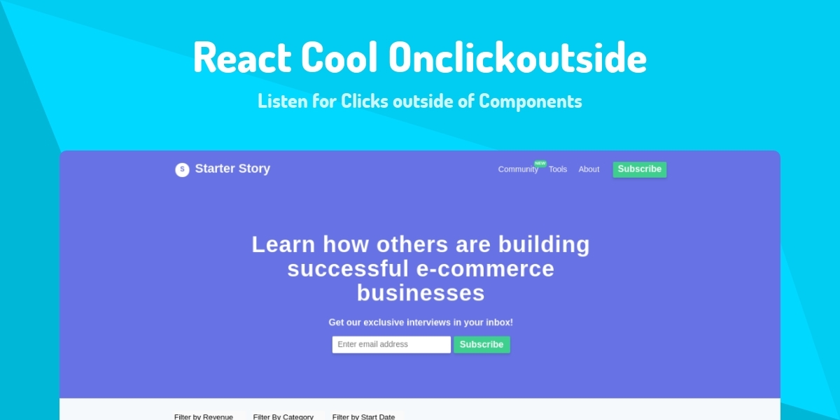 React Cool Onclickoutside Listen For Clicks Outside Of Components Made With React Js