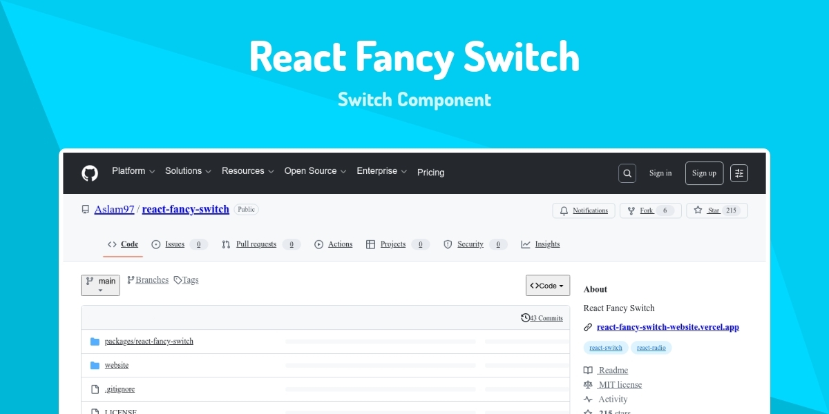 React Fancy Switch - Switch Component - Made with React.js