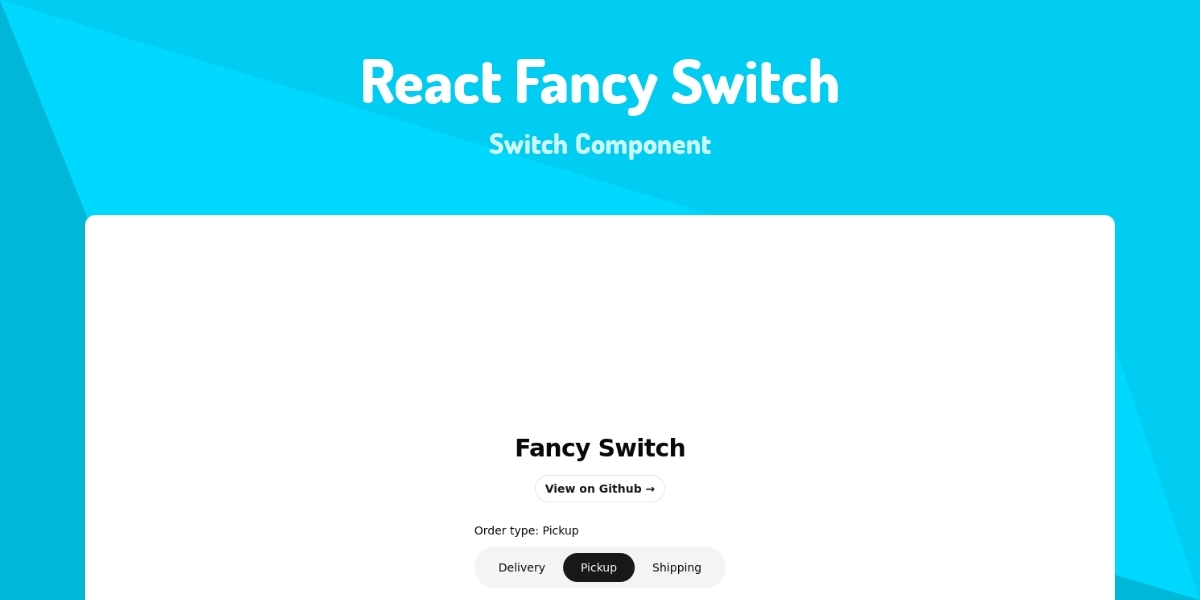 React Fancy Switch - Switch Component - Made with React.js