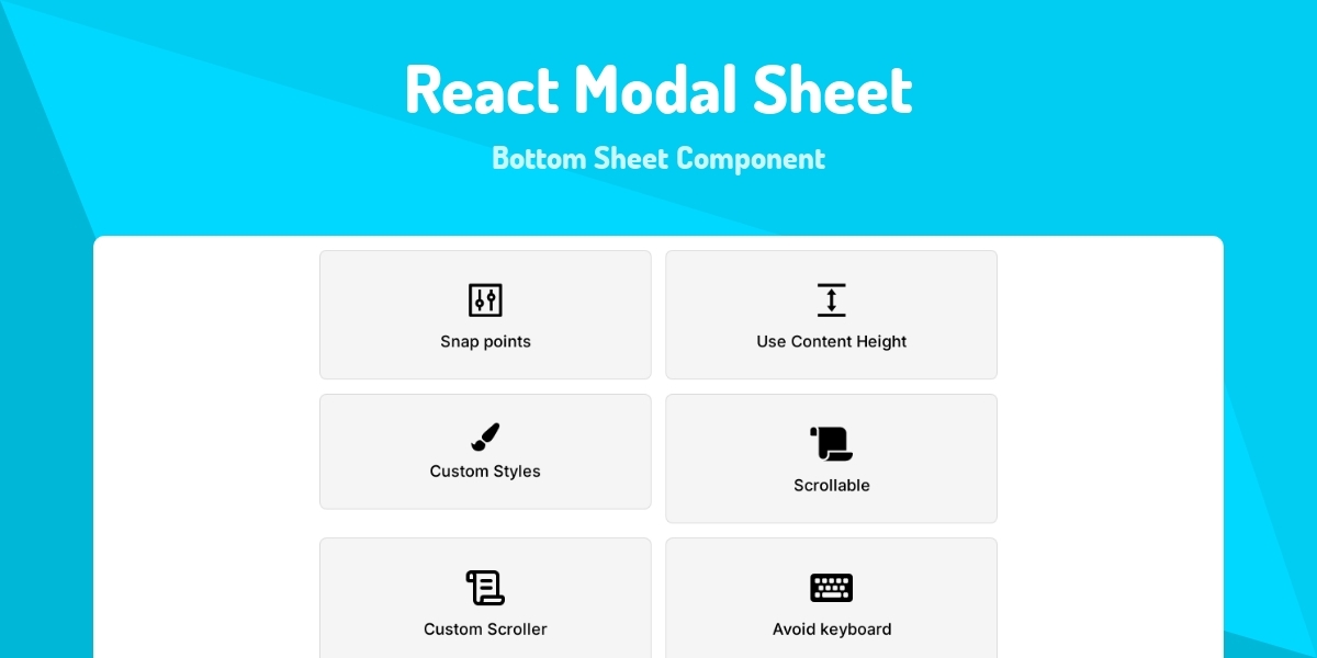 React Modal Sheet - Bottom Sheet Component - Made with React.js