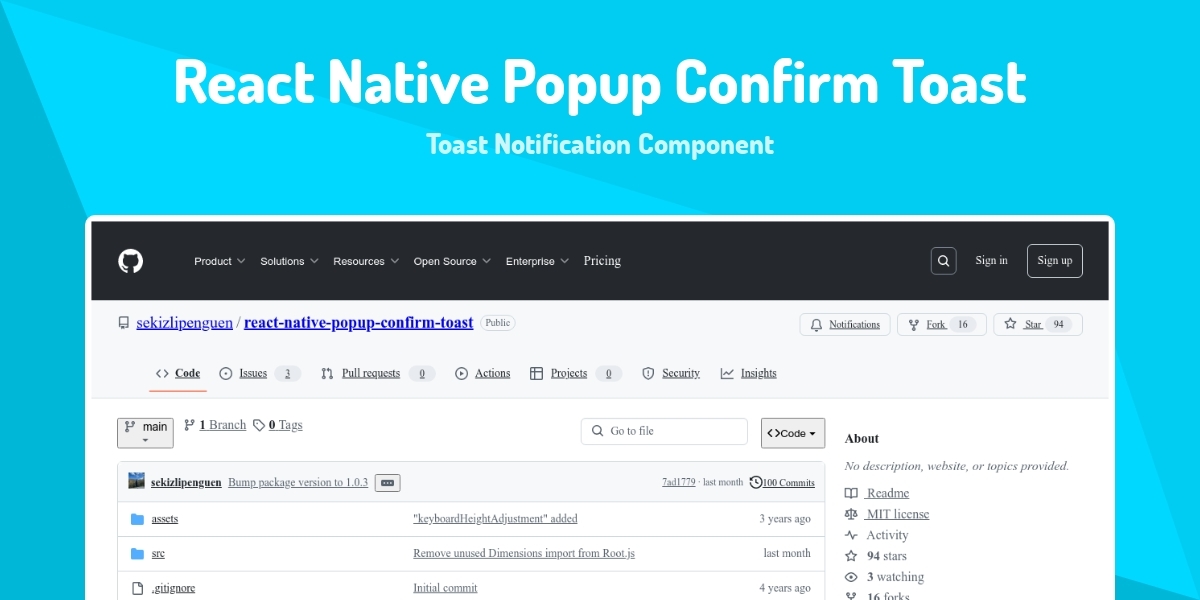 React Native Popup Confirm Toast - Toast Notification Component - Made ...