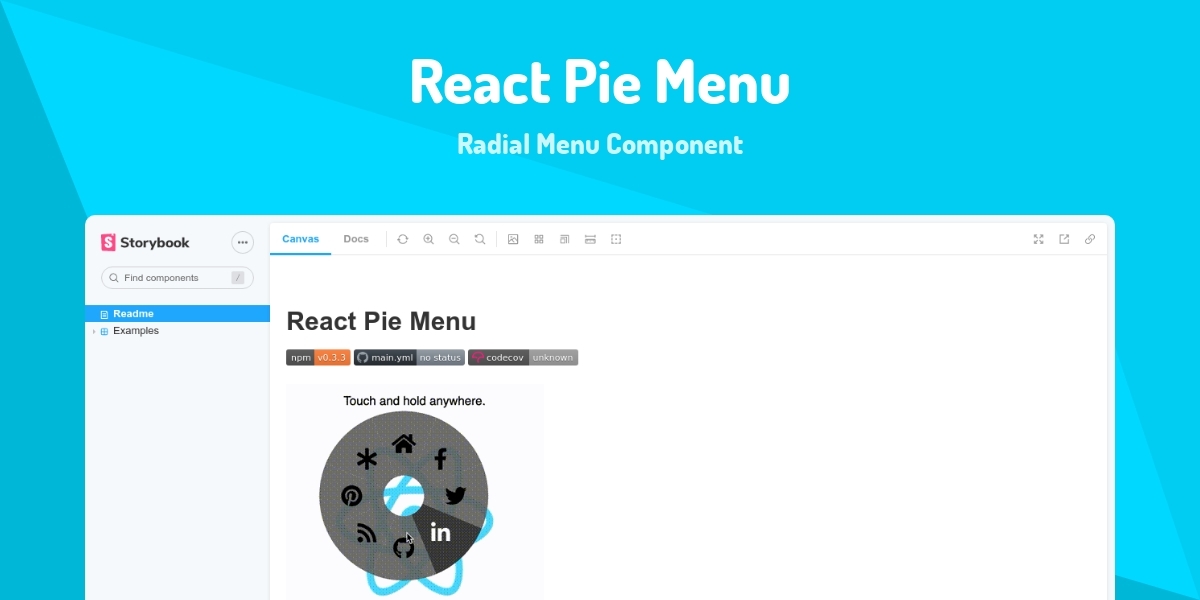 React Pie Menu - Radial Menu Component - Made with React.js