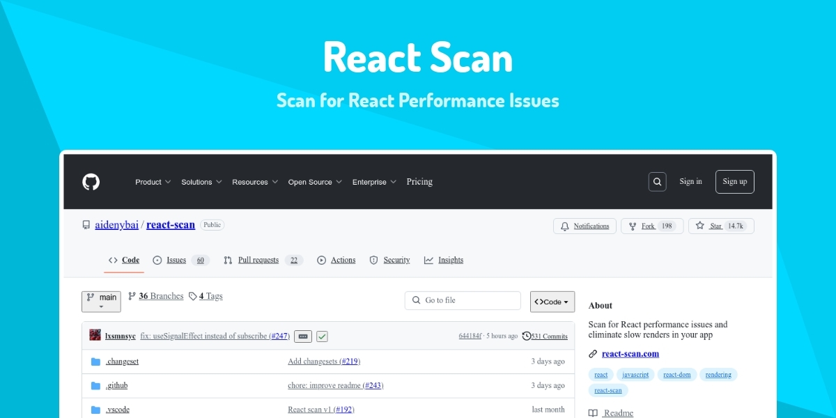 React Scan Scan For React Performance Issues Made With Reactjs