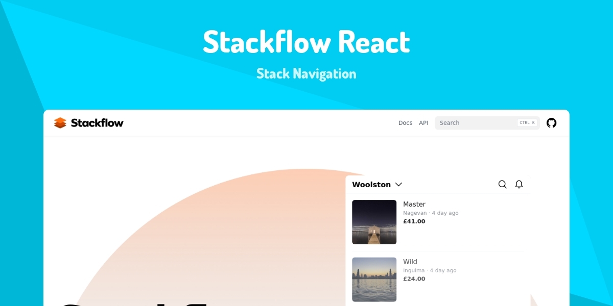 Stackflow React - Stack Navigation - Made with React.js
