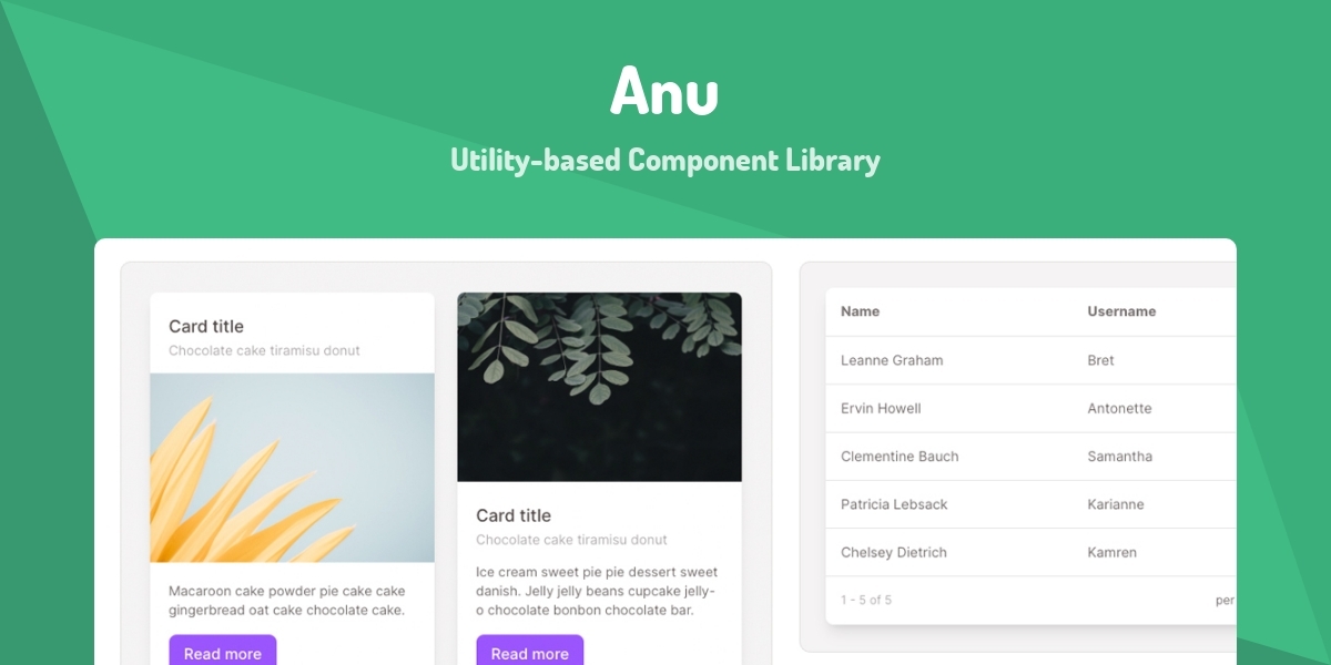 Anu - Utility-based Component Library - Made with Vue.js