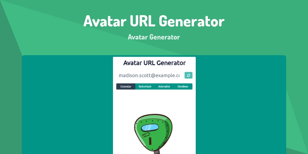 Avatar URL Generator - Avatar Generator - Made with Vue.js