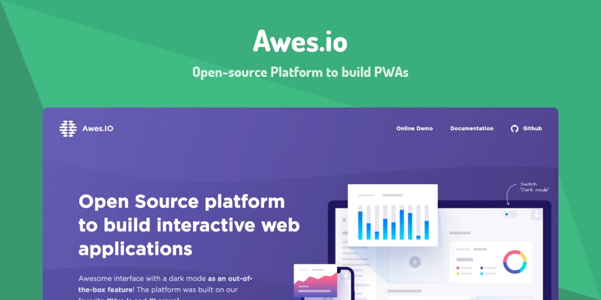 Awes.io - Open-source Platform to build PWAs - Made with Vue.js