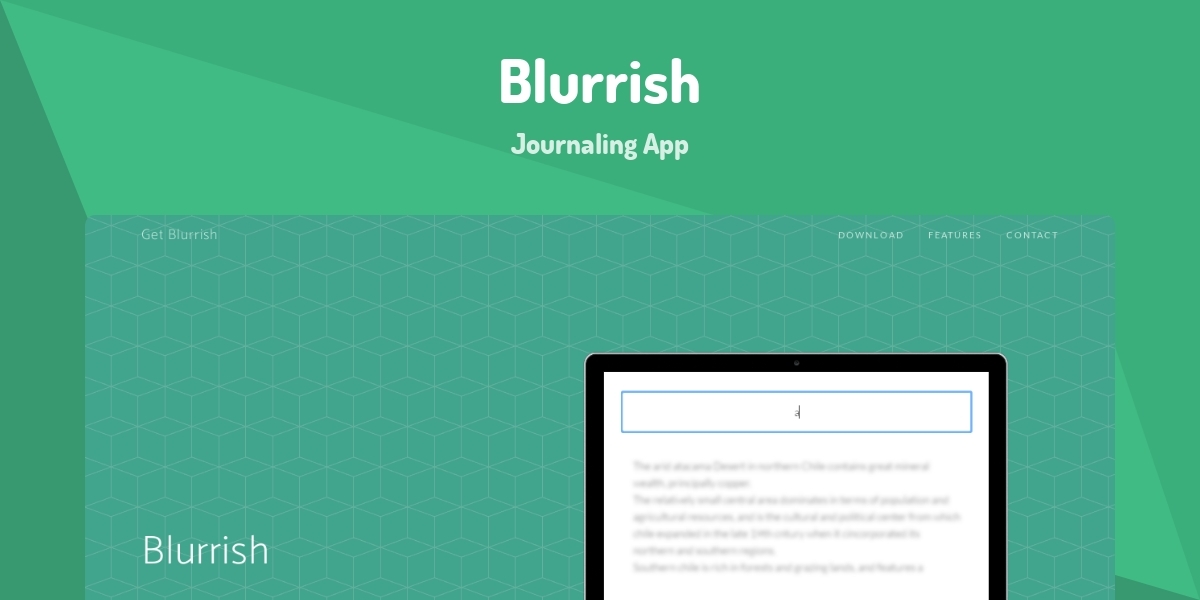 Blurrish - Journaling App - Made with Vue.js