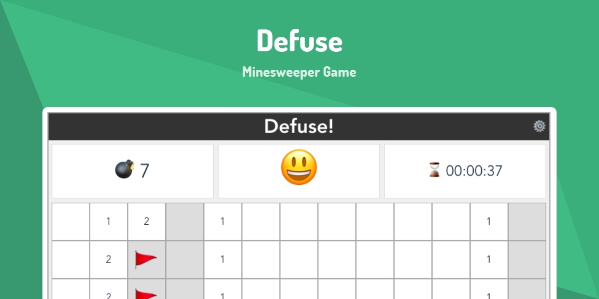 Defuse - Minesweeper Game - Made with Vue.js