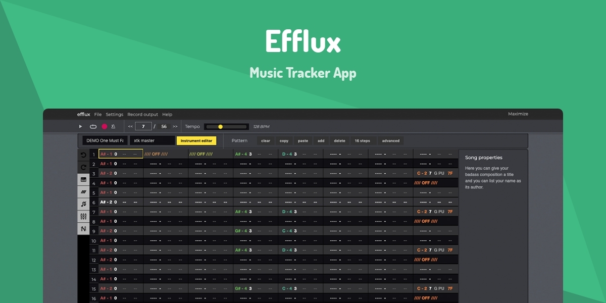 Efflux - Music Tracker App - Made with Vue.js