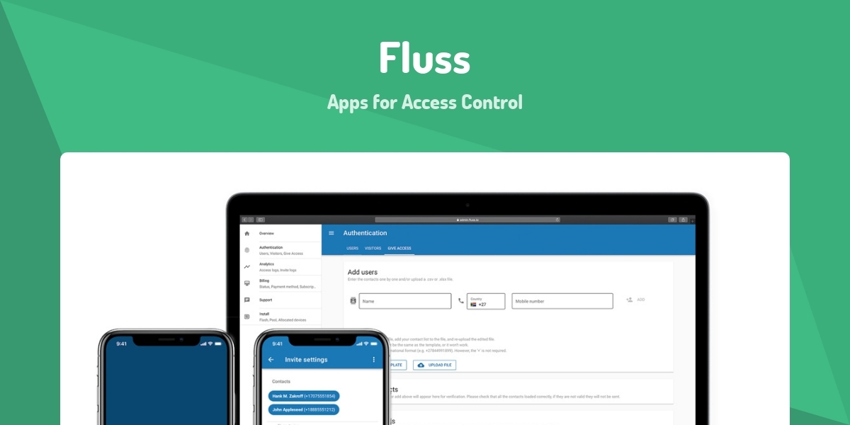 Fluss - Apps for Access Control - Made with Vue.js