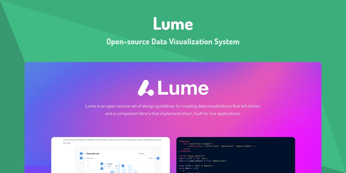 Lume - Open-source Data Visualization System - Made with Vue.js