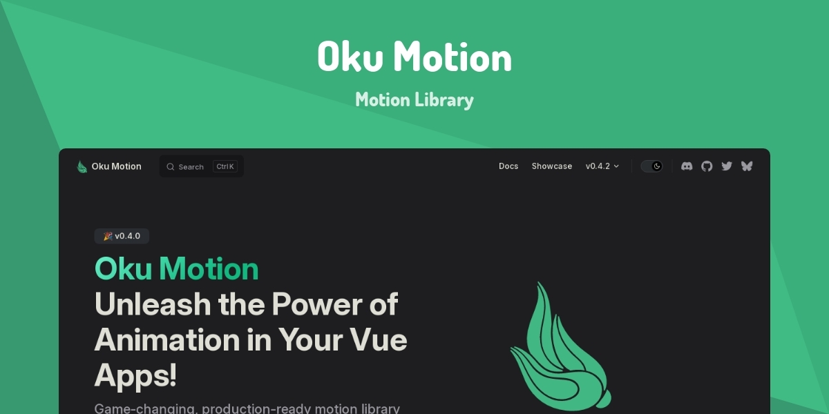 Oku Motion - Motion Library - Made with Vue.js