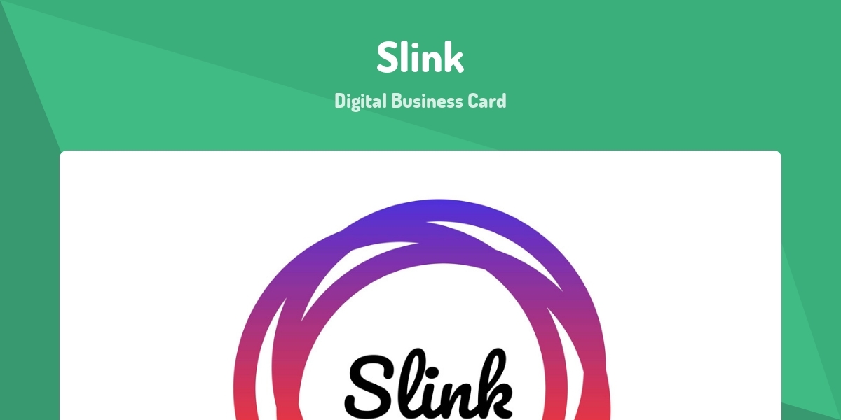 Slink - Digital Business Card - Made with Vue.js