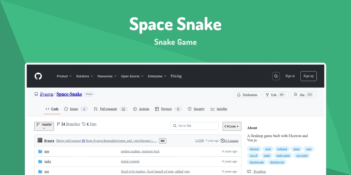 Space Snake - Snake Game - Made with Vue.js