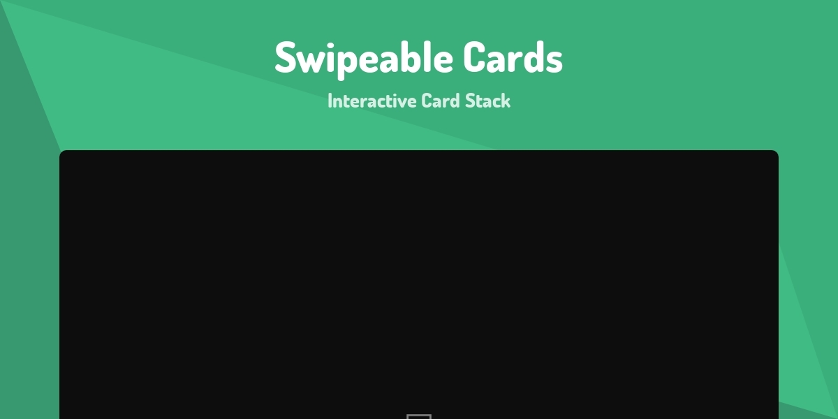 Swipeable Cards - Interactive Card Stack - Made with Vue.js