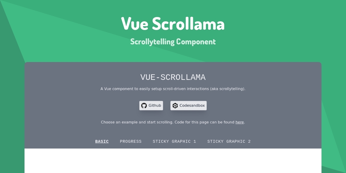 Vue Scrollama - Scrollytelling Component - Made with Vue.js