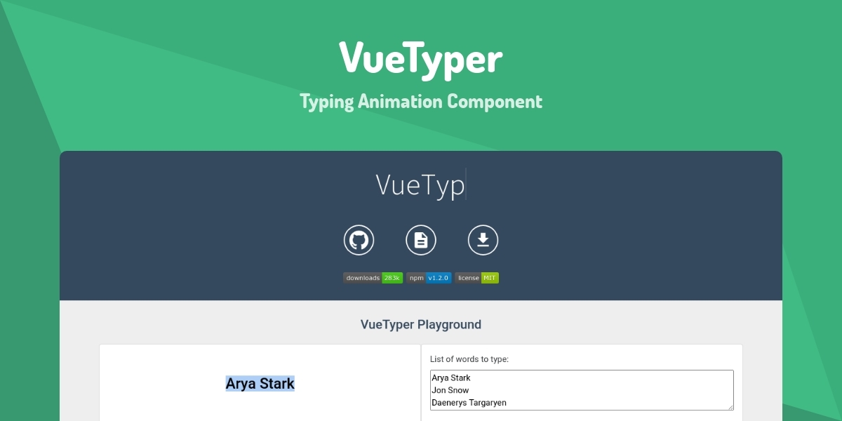 VueTyper - Typing Animation Component - Made with Vue.js